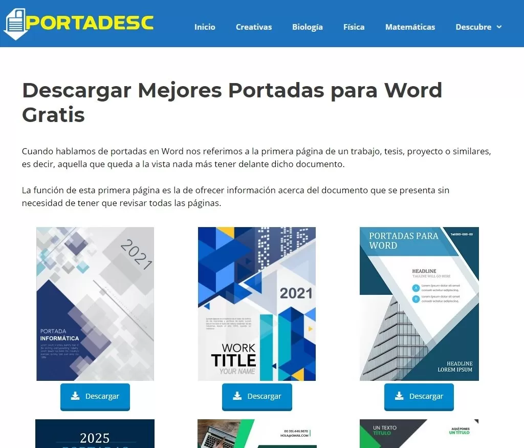 Portadas Para Word +300 Portadas Para Word Y Plantillas GRATIS